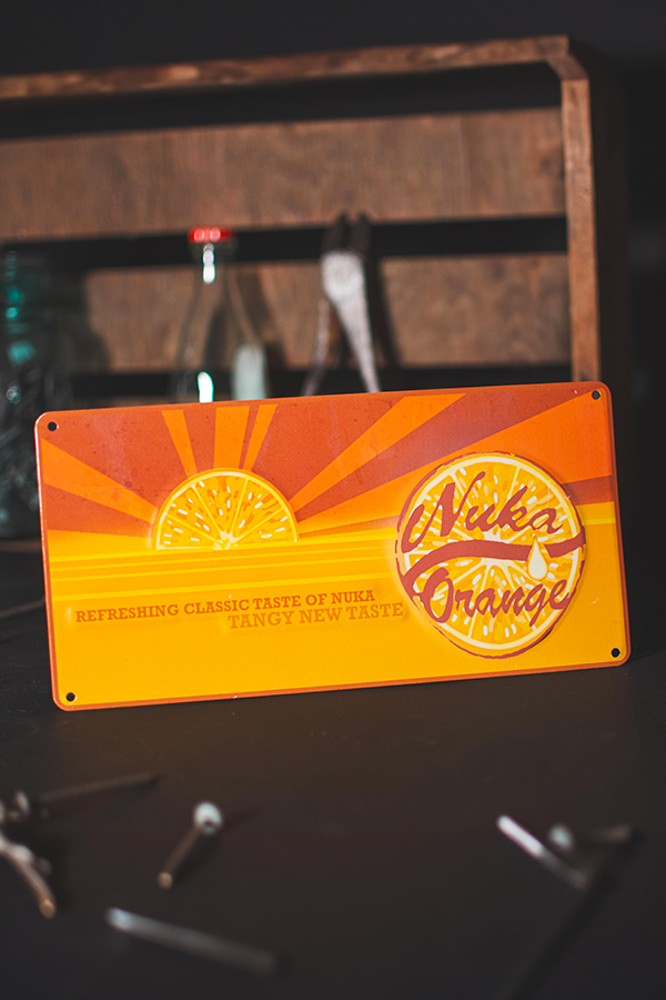 Fallout Nuka Orange Tin Sign – Bethesda International Gear Store